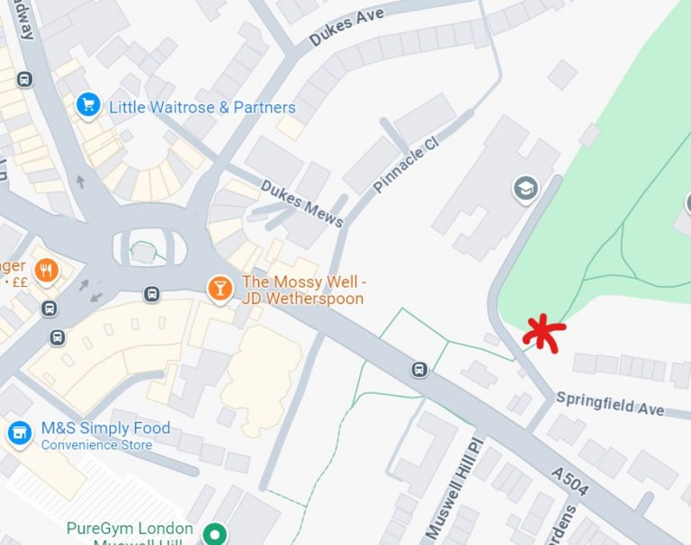 Litter pick map – Muswell Hill & Fortis Green Association
